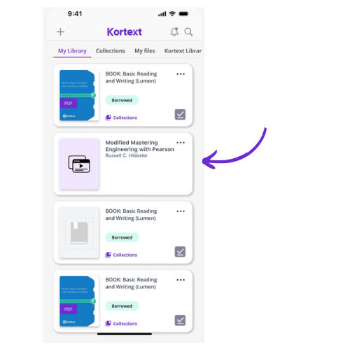How do I access my courseware on the mobile app?